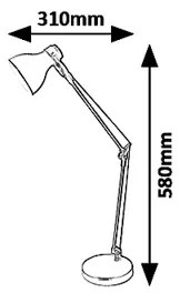 Rabalux 6409 - Stolní lampa CARTER 1xE14/11W/230V