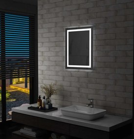vidaXL Koupelnové zrcadlo s LED světly a dotykovým senzorem 50 x 60 cm [144729]