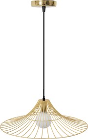 Toolight - Stropní lampa závěsná plochá kulatá 1xE27 APP499-1CP, zlatá, OSW-00612
