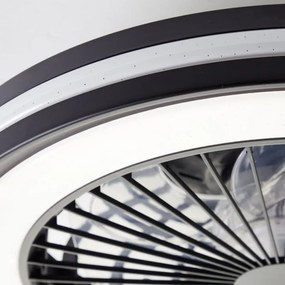 Brilliant G99280/06  Stmívatelné LED svítidlo PALMERO &amp; reverzní VENTILÁTOR + funkce LED