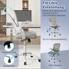 Costway Ergonomická kancelářská židle se sklopnými područkami a počítačovou