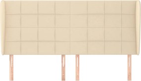 Čelo postele typu ušák krémové 183x23x118/128 cm textil 3117975