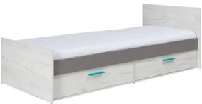 Postel Rest 90 cm Seda/Dub Bila