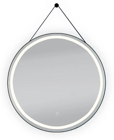LOTOSAN Aura LED zrcadlo, O 80 cm, černá AQ LN833CI