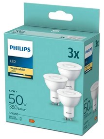 Philips | SADA 3x LED Žárovka Philips GU10/4,7W/230V 2700K | P4972