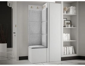 Předsíňová sestava Towiro Slim XXV, Barva: bílá, Barva látek:: Abriamo 06