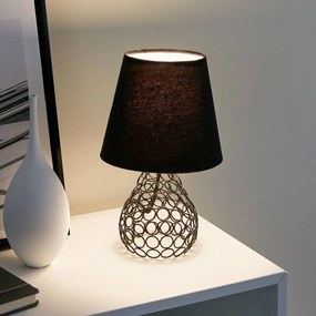 Pauleen Black Brilliance stolní lampa, noha z kovu