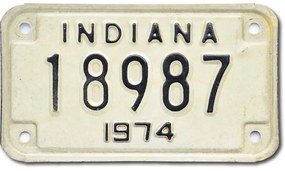 Americká SPZ Indiana 18987 moto