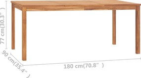 vidaXL 7dílný zahradní jídelní set masivní teakové dřevo [3059944]
