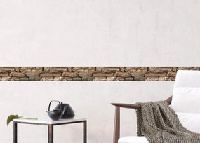 Samolepící bordura na zeď Pískové Cihly | 5 m x 13.8 cm | DWB8475