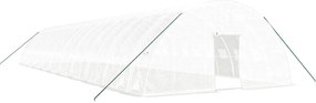 Skleník s ocelovým rámem bílý 120 m² 20 x 6 x 2,85 m 3188124