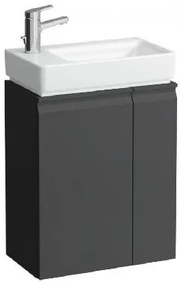 Laufen Pro S - Umyvadlová skříňka s dvířky a boční policí vpravo, 470x275x605 mm, grafit mat H4830010954801