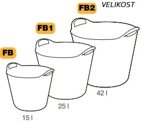 ARTPLAST Koš FLEXBAG S 15l zelený