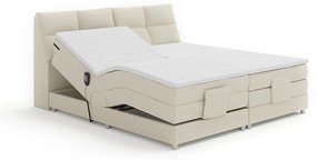 Béžová polohovací postel Chaire Boxspring 160x200 cm