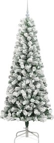 Umělý Skládací Vánoční Strom 300 LED Zelená a bílá 180 cm 3395598