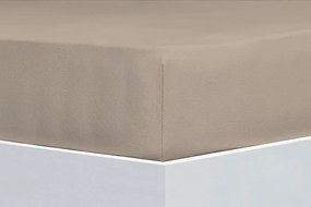 Florella Prostěradlo Organic Cotton Jersey Taupe - vada, 90-100x200 cm