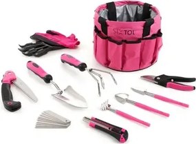 SIXTOL GARDEN PINK 10 / Sada zahradního nářadí / 10 ks