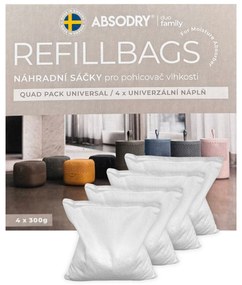 Everbrand Sweden Everbrand náhradní sáčky do pohlcovače vlhkosti Absodry Duo Family Bag 3, 4x 300 g