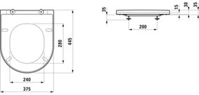 LAUFEN H8913330000001 - Záchodové prkénko SoftClose KARTELL duroplast/bílá