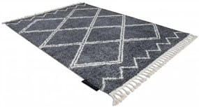 Dywany Łuszczów, Kusový koberec Berber Asila B5970 grey and white, 200x290, šedá, obývací pokoj