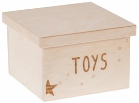 Dřevěný box na hračky - Toys gravír velký