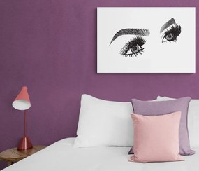 Obraz minimalistické ženské oči Varianta: 120x80