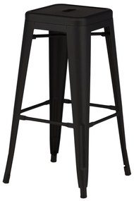 Barová židle Tempe, 4ks, černá, 43x43x76