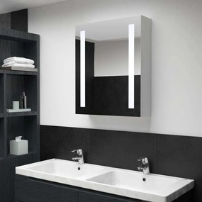 vidaXL LED koupelnová skříňka se zrcadlem 50 x 13 x 70 cm [326498] Barva: bílá a dub
