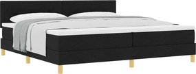 Postel s boxspringem s polštářem Černá 200 x 200 cm textil 3338946