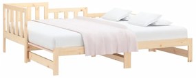 Výsuvná postel 2x (80 x 200) cm masivní borové dřevo - Default Title
