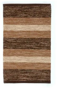 Hnědo-béžový bavlněný koberec Webtappeti Happy, 55 x 110 cm