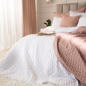 Verona Přehoz s volánem, 220 x 240 cm, barva 011 bílá