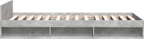 Rám postele se zásuvkou betonově šedý 90x190cm kompozitní dřevo 3280786