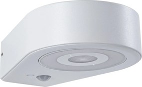 P 94867 LED venkovní nástěnné svítidlo Silma pohybové čidlo IP44 65x186mm 3000K 5,5 / 1x0,7W 230V bílá hliník - PAULMANN
