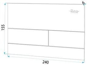 Rea Rea, Podomítkový WC systém K011A-Q + bílé skleněné tlačítko typ T, KPL-E0052