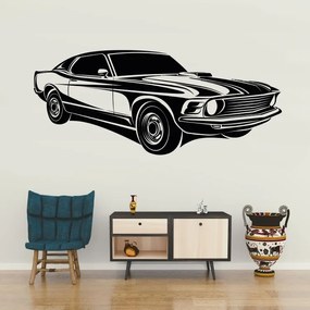 Americký auto veterán 70 léta 2 - vinylová samolepka na zeď 160x68cm