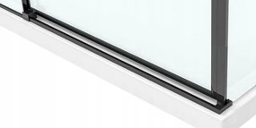 Rea - SOLAR BLACK MAT obdélníkový sprchový kout 80 x 100 cm, čiré sklo/černý profil, REA-K6310