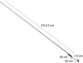 Moderní kolejnicový systém černý 1-fázový 1000 cm - Magnetic
