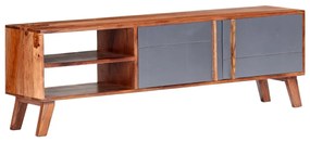 vidaXL Marketos TV stolek šedý 140 x 30 x 45 cm masivní dřevo