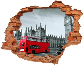 Wallmuralia Fototapeta díra na zeď 3D Londýnský autobus 90x70 cm