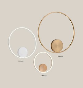 Redo Nástěnné/stropní LED svítidlo NEPŘÍMÉ ORBIT ø 80 cm, 3000K, v. 4,2 cm Barva: Bronzová, Stmívání, řízení: DALI