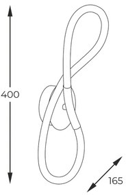 Zuma Line 20006W-BK - LED Nástěnné svítidlo BALBO LED/14W/230V 3000/4000/6000K