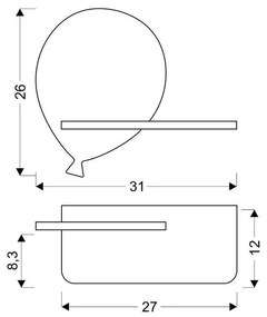 Modré dětské svítidlo Balloon – Candellux Lighting