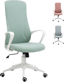Vinsetto Otočná kancelářská židle pro mládež s nastavitelnou výškou, funkcí náklonu, opěrkami na ruce a vysokým opěradlem 62x56x110-119,5 cm Zelená |
