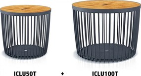 Set Prosperplast 2 univerzálních košů CLUBO s bambusovými víky 50+100l antracit  [611164]