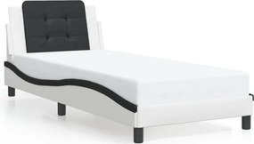 Rám postele s LED bez matrace Zadar bílý a černý 90x190 cm 3214081