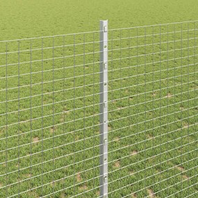 Svařovaná drátěná plotovina s tyčkami 10 x 1,4 m Stříbrná 3336336