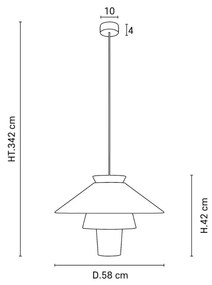 MARKET SET Závěsné svítidlo Ruche, Ø 58 cm, okrová barva