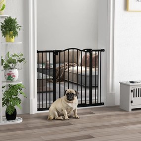 PawHut 78 cm Interiérová Psí Brána, Bezpečnostní Psí Brána, Rozšiřitelná Psí Bariéra 74-100 cm s Dvojitým Zámkem a Automatickým Uzavíráním pro Schody…