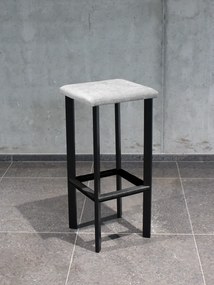 Barová židle čalouněná A11, černá VYBERTE BARVU ČALOUNĚNÍ:: Spirit 69, ZVOLTE VÝŠKU ŽIDLE:: 65 cm